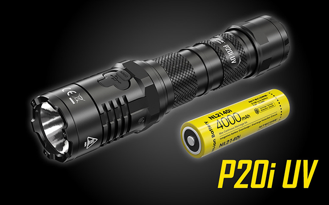 Nitecore P20i UV 1800 Lumen Rechargeable Flashlight with UV Light ...